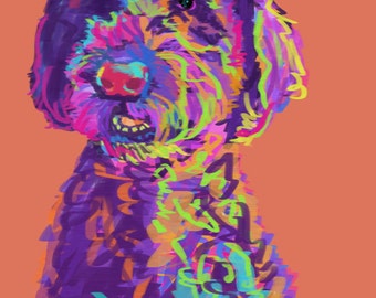 Goldendoodle art | Etsy