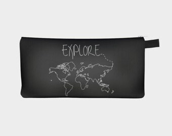 Map pencil case | Etsy