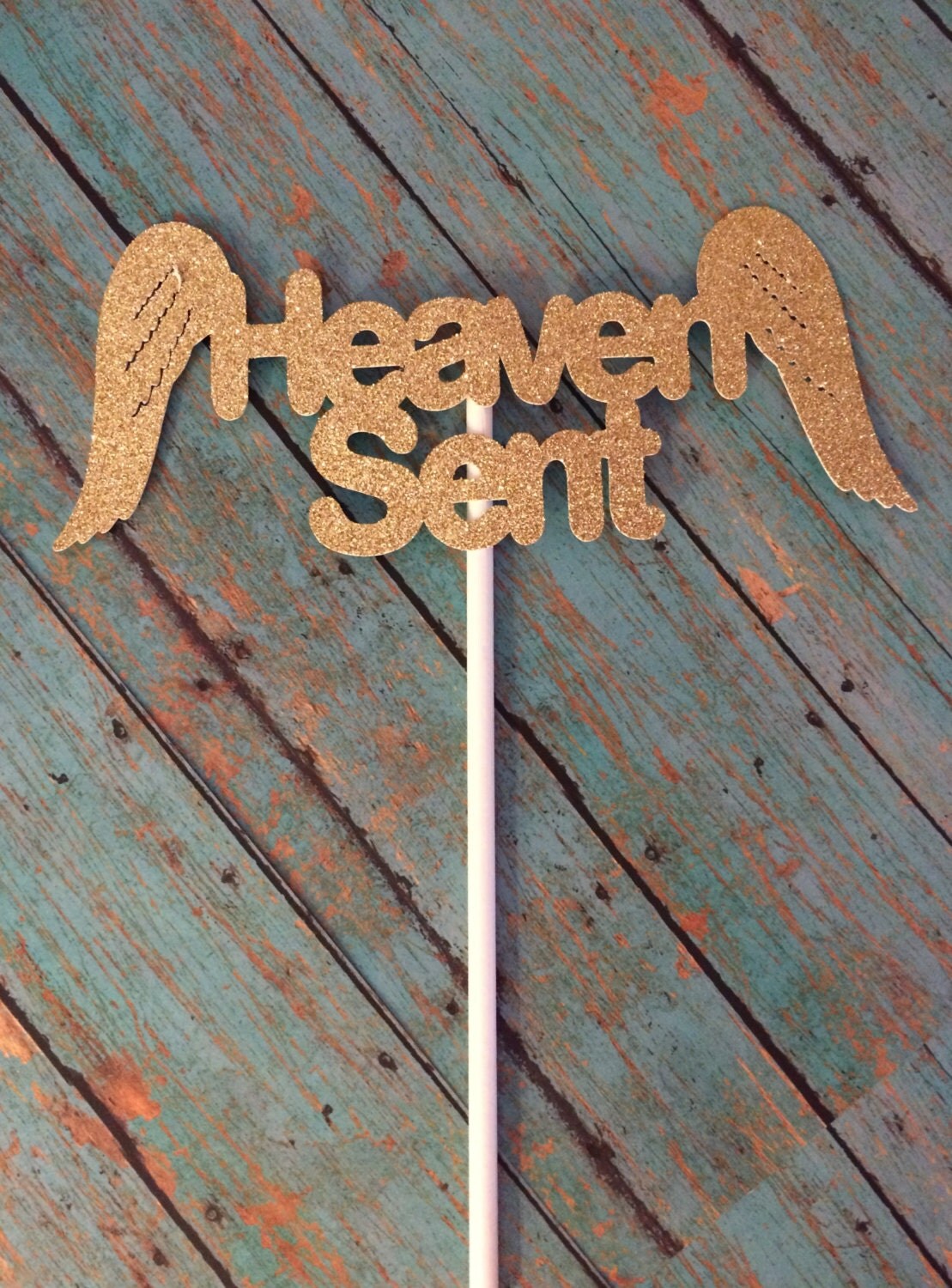 Girl Baby Shower Heaven Sent Cake Topper Birthday Angel