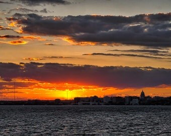 Madison Wisconsin Capitol in Packers Colors by StevenRalserPhoto