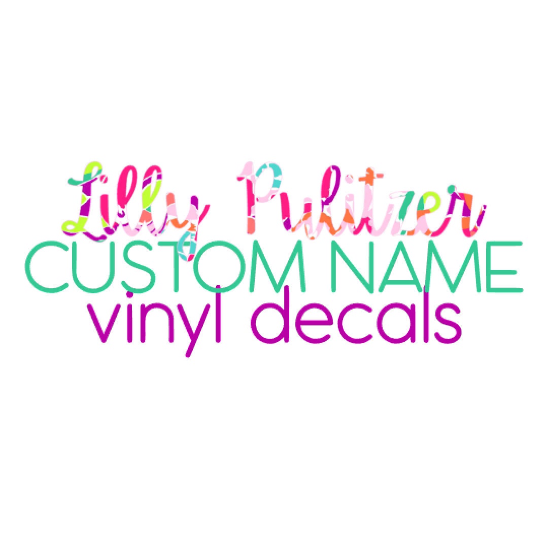 Lilly Pulitzer Custom Name Vinyl Decals