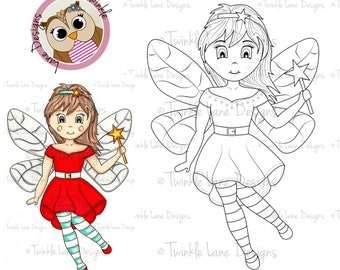 Unique fairy digi stamps related items | Etsy