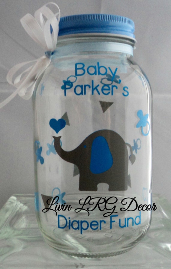 Items similar to Mason Jar Baby Bank Gift- Baby Bank- Mom-to Be Bank ...