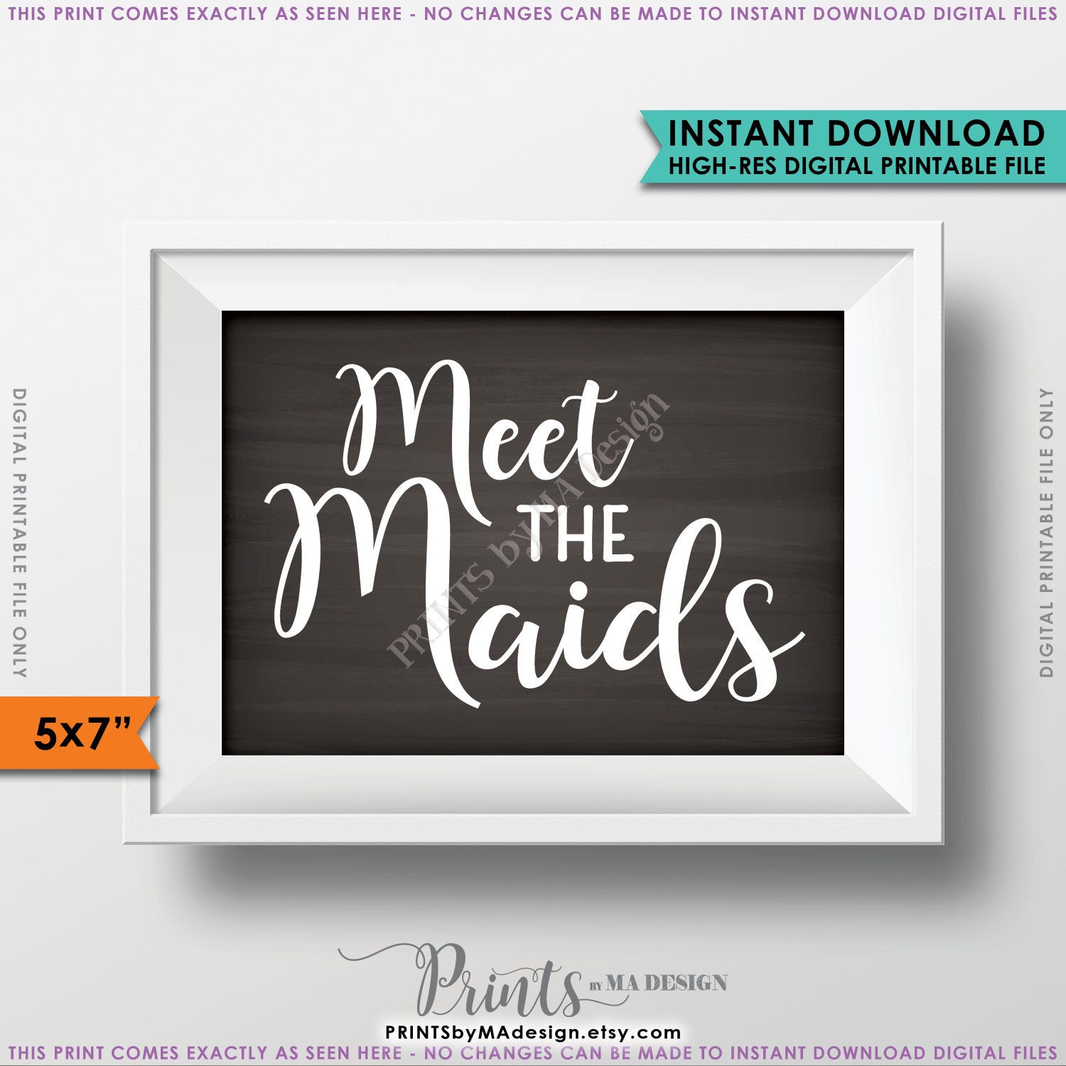 Meet the Maids Sign Maids Wedding Sign Bridesmaids Sign
