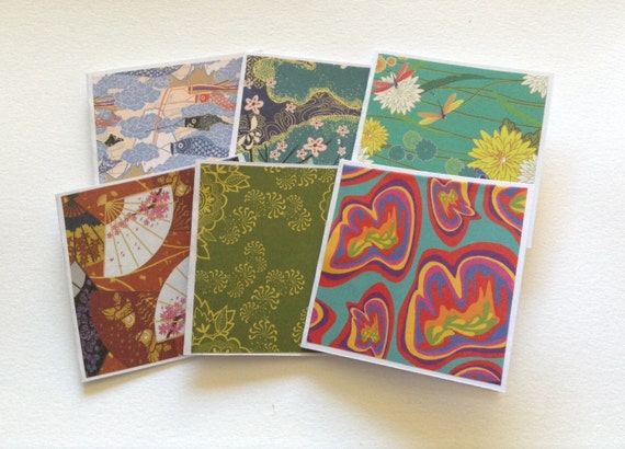 Japanese Mini thank you cards mini note card set bright