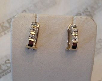 Omega back earrings | Etsy