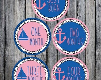 Pink navy nautical | Etsy