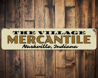 Old Town Mercantile Sign Personalized Dry & Fancy Goods Sign