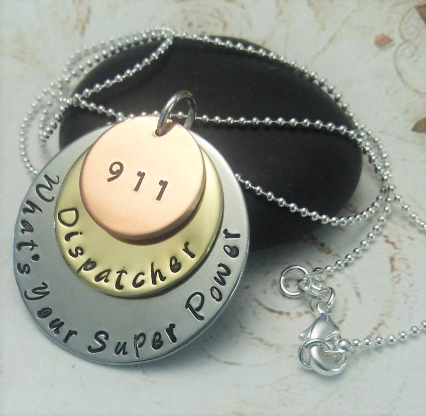 911 Dispatcher necklace 911 Necklace 911 Operator necklace