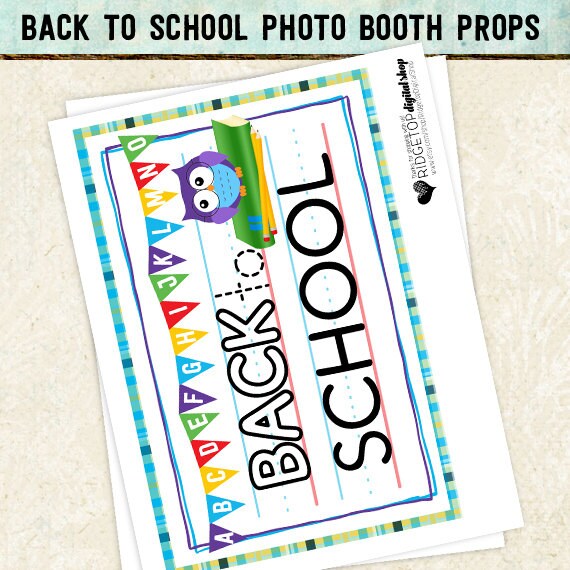 Photo Booth Props BACK TO SCHOOL 1st day of school back to