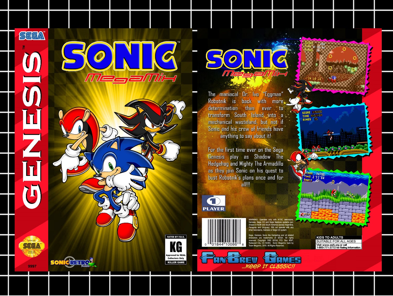 IN STOCK Sonic MegaMix Custom Sega Genesis FanBrew by FanBrewGames