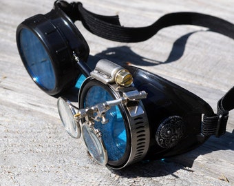 STEAMPUNK GOGGLES Time Traveler Optic-Conductors by HGBrasswell