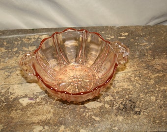 Vintage pink glass | Etsy