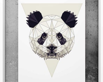 Geometric panda | Etsy