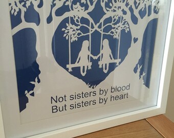 Sister papercut | Etsy