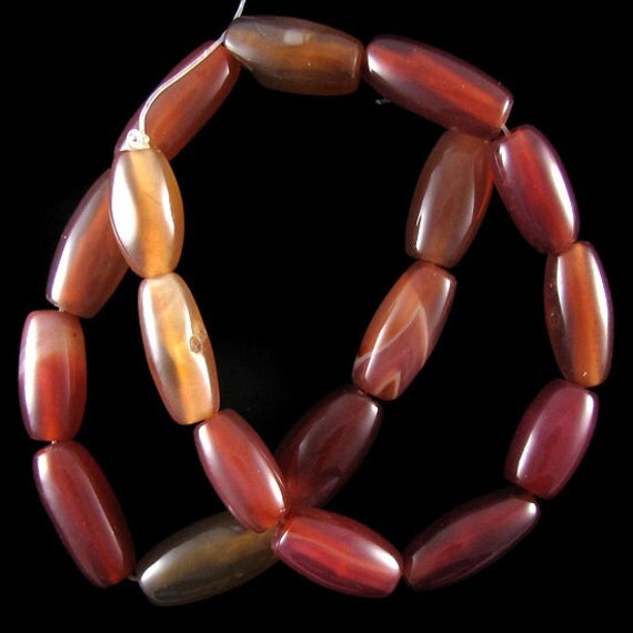 18-22mm soochow jade barrel beads 15 strand by EagleBeadz on Etsy