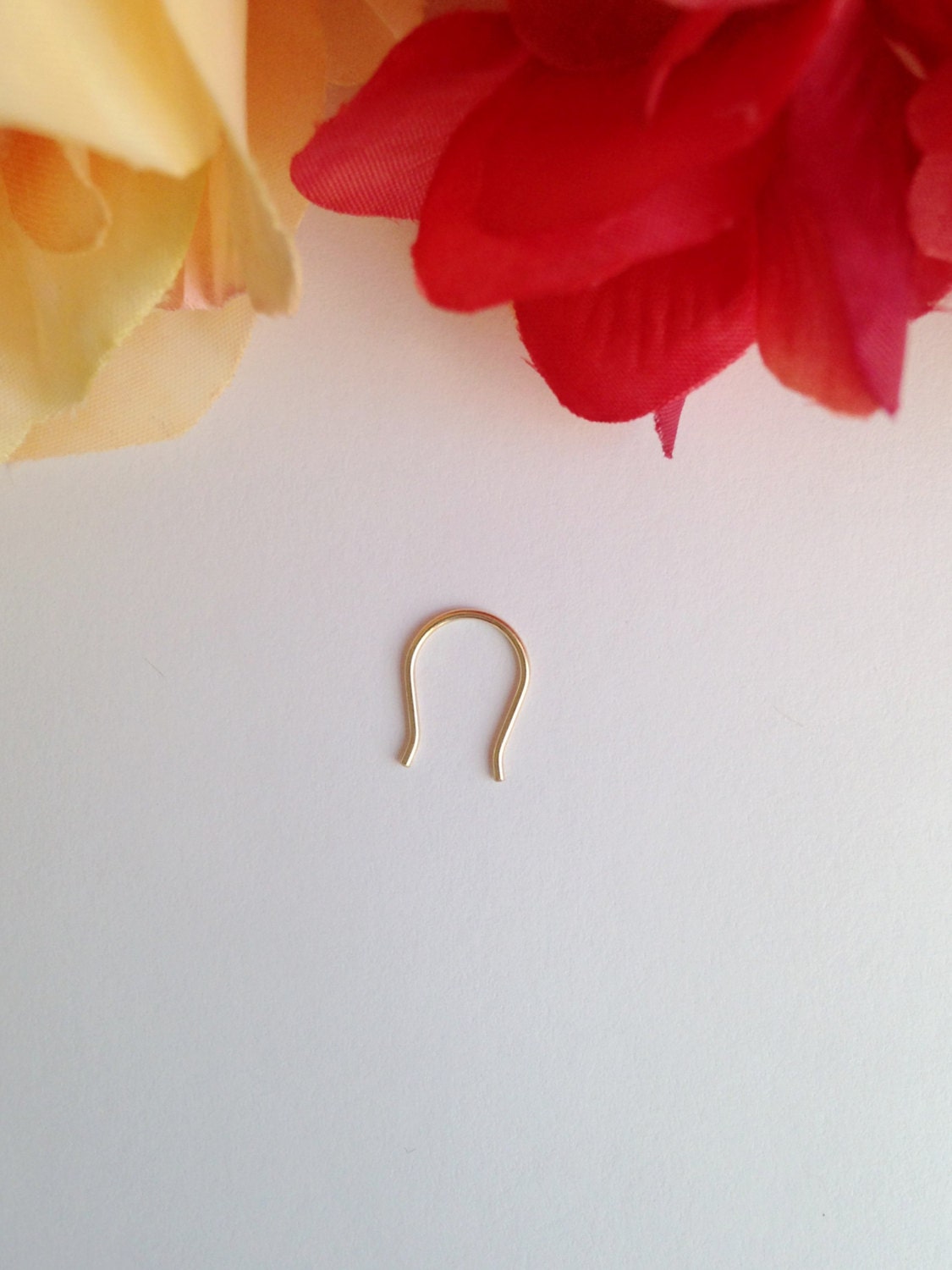 Septum Retainer. Rose Gold Septum Ring. by FamilyWeddingJewelry