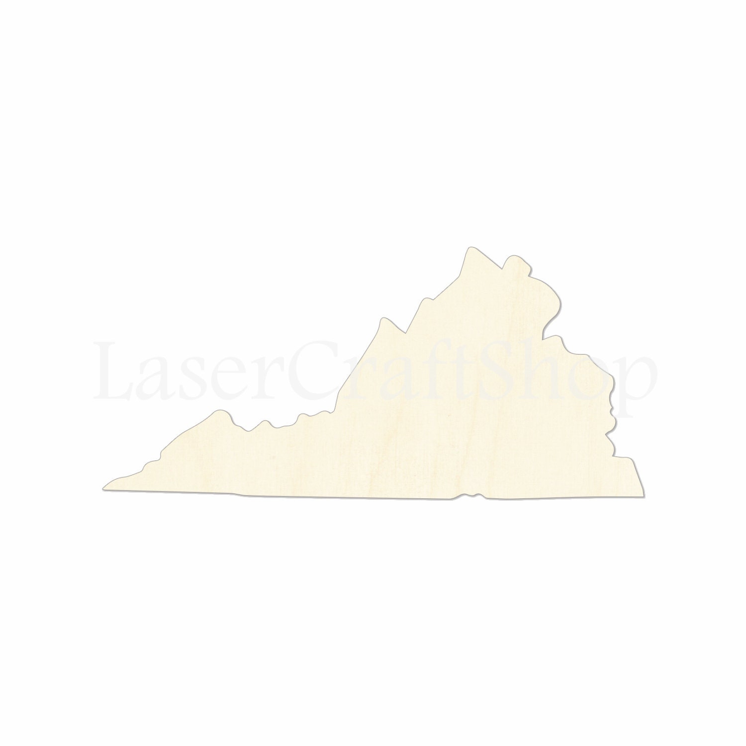 2 34 Virginia VA State Wooden Cutout Shape