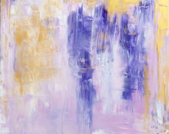 Lilac abstract art | Etsy