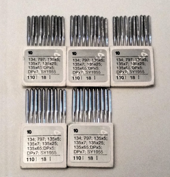 134 135X5 DPX5 SY1955 797 Sewing Machine Needles SINGER PFAFF