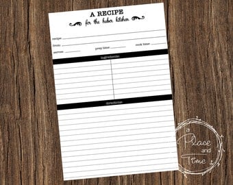 Rezeptvorlage zum Drucken // Printable recipe template