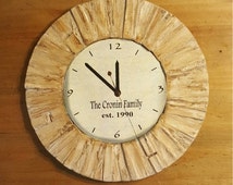 Unique driftwood clock related items | Etsy