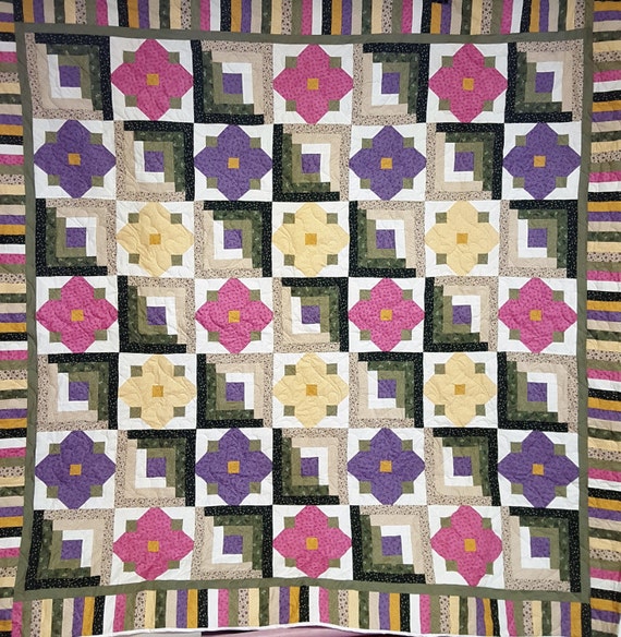 Log Cabin Windflower Quilt Pattern
