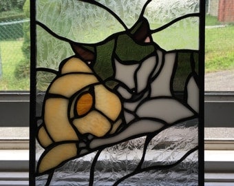 Items similar to Custom Stained Glass Panel of Your Pet on Etsy