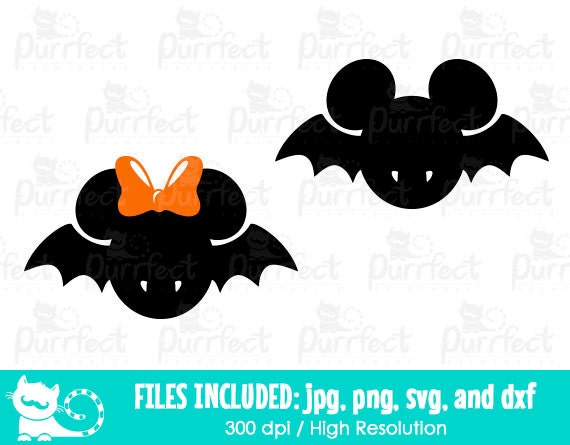 Mickey and Minnie Vampire Bats SVG Mickey and Minnie
