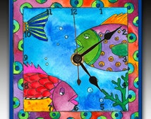Popular items for fish clock on Etsy
