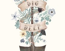 Unique dig deeper related items | Etsy