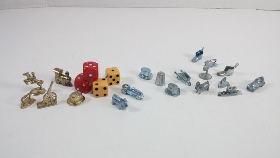 Vintage sets of monopoly figurines