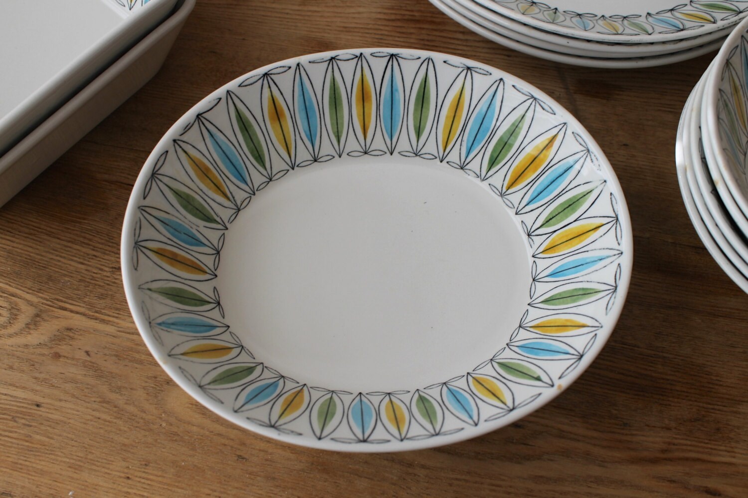 Vintage Arabia Finland Korona Pattern Oval Serving Bowl, Scandinavian ...