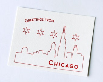 Chicago card | Etsy