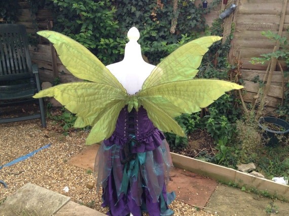Large moss green adult pixie wings. by Fairytrade on Etsy