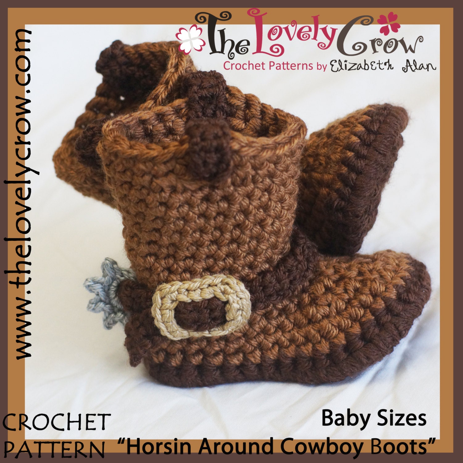 Baby Crochet Pattern Cowboy Boots