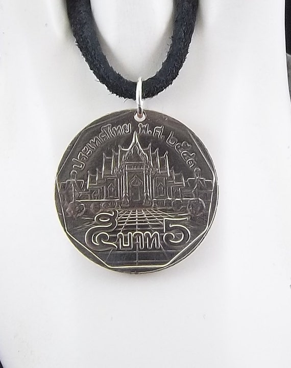 Thailand Coin Necklace 5 Baht Mens Necklace Womens