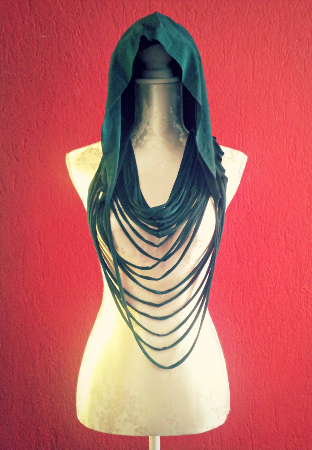 GOTH NINJA hooded scarf scoodie hooded scarf goth scarf