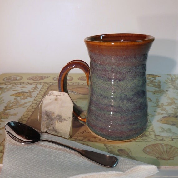 Items similar to Pottery Mug in Opal Glaze 10 ounce on Etsy