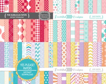 Digital Scrapbook Kit with Papers Frames Owls and Clip Art