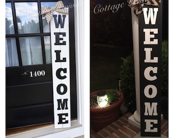 Unique vertical sign related items | Etsy