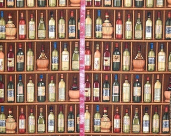 Wine theme fabric | Etsy