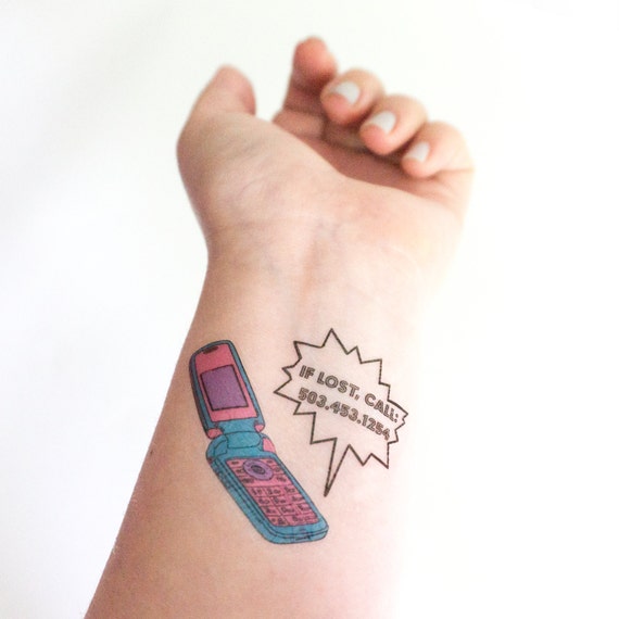 Safety Temporary Tattoos Custom Cell Phone Tattoos If Lost