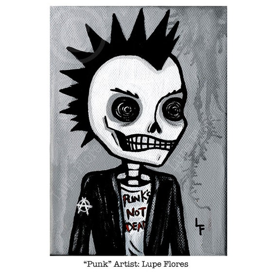 Items similar to Punk 5x7 By Lupe Flores art print on Etsy