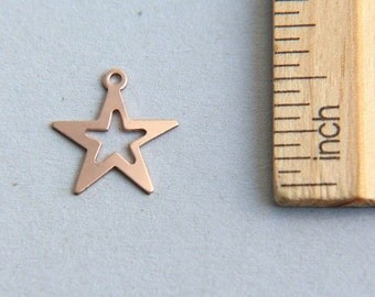 Rose outline charm | Etsy