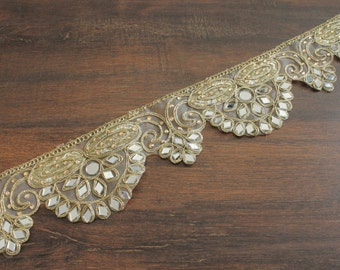 Mirror work border | Etsy