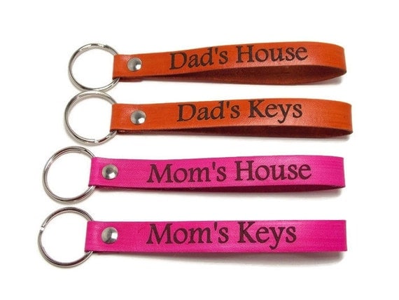 Personalized Key Fob Leather Key Fob Leather Key by TheLotusShop