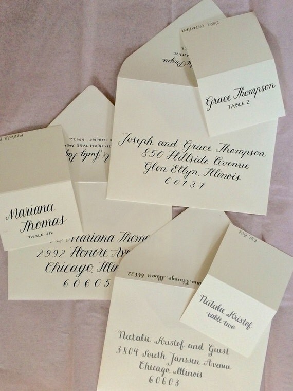 Items similar to Custom Handwritten Calligraphy Envelope Addressing ...