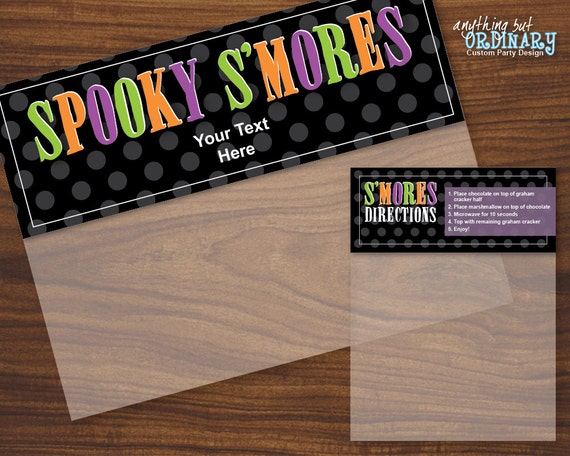 Spooky S'Mores Bag Toppers Printable Halloween Smore
