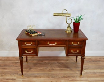 Items similar to Antique Oak Library Table with Norway Maple Top on Etsy